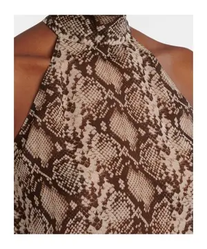 NILI LOTAN Sleeveless Snake Print Kaftan