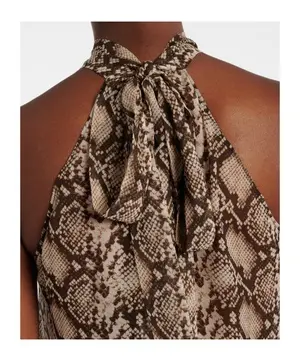 NILI LOTAN Sleeveless Snake Print Kaftan