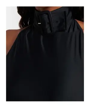 COURREGES Buckle-detail Crepé Bodysuit