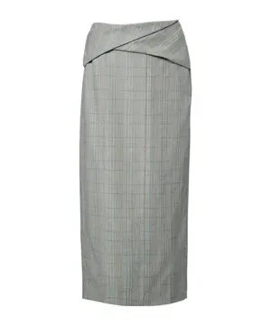 Victoria Beckham Slit Skirt - Gray