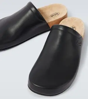 Balenciaga X Scholl Leather Mules