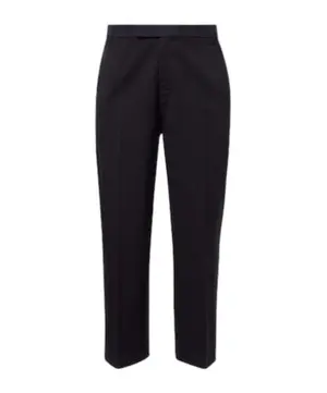 Thom Browne Cotton Twill Straight Pants - Black