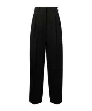 Givenchy Cutout Wool Wide-leg Pants - Black