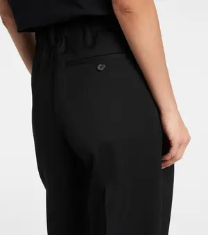 Givenchy Cutout Wool Wide-leg Pants