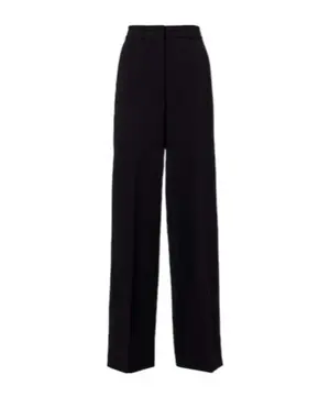 Sportmax Crêpe Wide-leg Pants - Black
