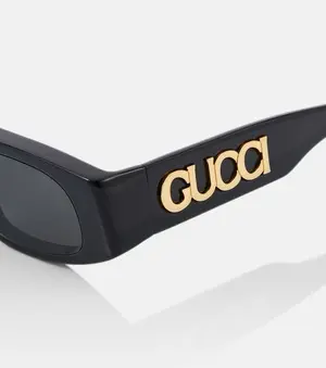 Gucci Logo Rectangular Sunglasses