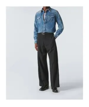 Givenchy Logo Embroidered Denim Shirt