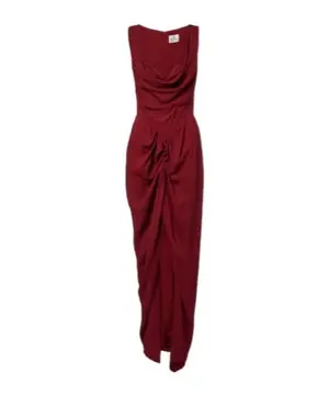 VIVIENNE WESTWOOD Draped Crepe Gown - Red
