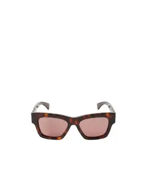 Gucci Lettering Square Sunglasses - Nude