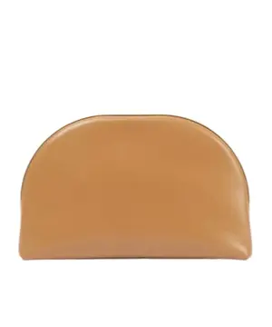 THE ROW Sylvia Leather Clutch - Brown