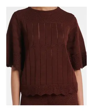 ERES Rêverie Open-knit Cotton-blend Top