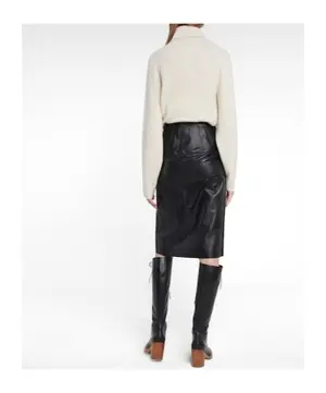 Gabriela Hearst Leather Midi Skirt