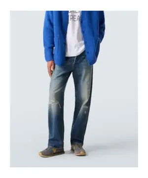 Visvim Social Sculpture 01 Distressed Straight Jeans