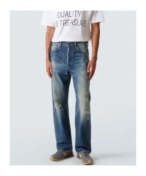 Visvim Social Sculpture 01 Distressed Straight Jeans
