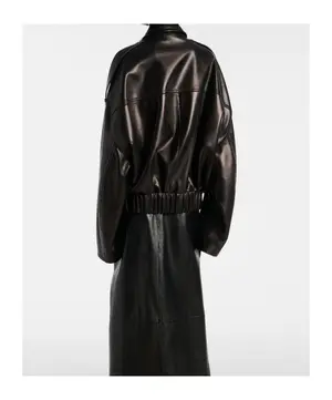 Khaite Owey Oversized Leather Jacket