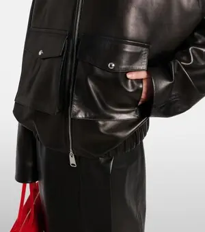 Khaite Owey Oversized Leather Jacket