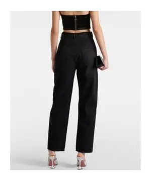 AREA Embellished Cutout Straight Jeans