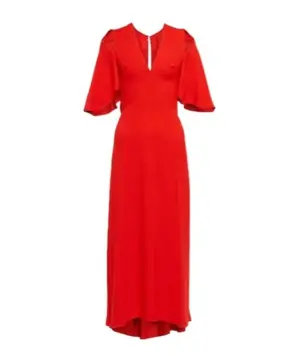 Victoria Beckham Cutout Midi Dress - Red