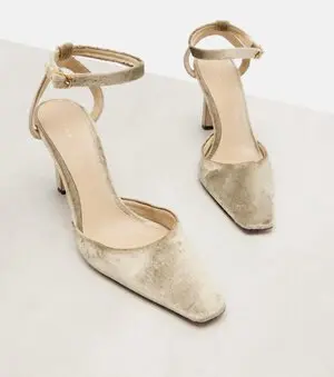 THE ROW Carla 80 Velvet Pumps