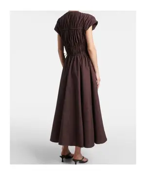 Tove Ceres Gathered Cotton Midi Dress