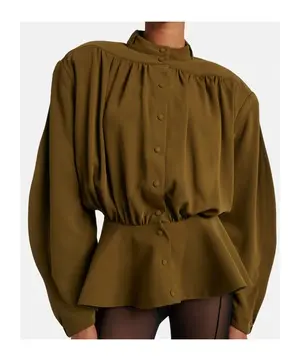 MUGLER Crepe Chevron Shirt