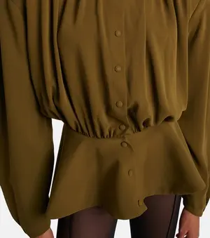 MUGLER Crepe Chevron Shirt