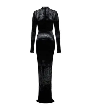 MUGLER Transparent Zipper Dress Skirt - Black