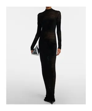 MUGLER Transparent Zipper Dress Skirt