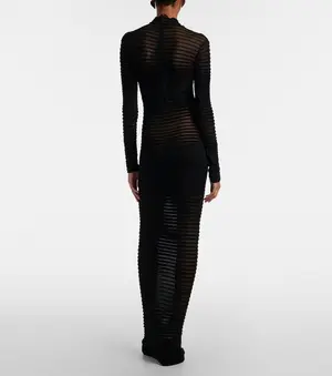 MUGLER Transparent Zipper Dress Skirt