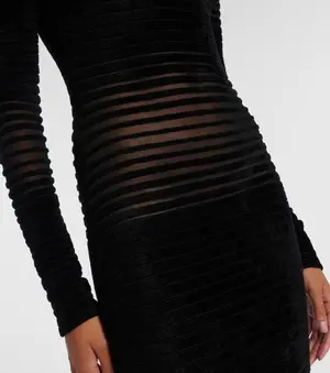 MUGLER Transparent Zipper Dress Skirt