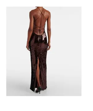 Magda Butrym Floral-applique Sequined Gown