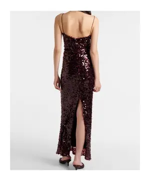 Christopher Esber Sequin Maxi Dress With Plunge Neckline And Cut-out Detail