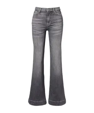 7 For All Mankind Modern Dojo High-rise Flared Jeans - Gray