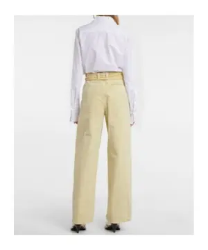 JIL SANDER Cotton High-rise Wide-leg Pants
