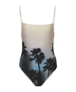 Simkhai Printed Swimsuit - Gray