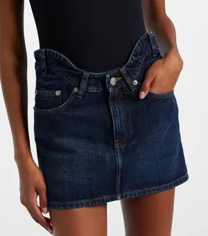 JEAN PAUL GAULTIER Curved Denim Miniskirt
