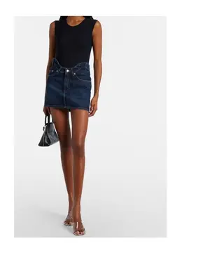 JEAN PAUL GAULTIER Curved Denim Miniskirt