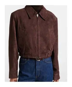 AGOLDE Nahla Leather Zip-up Jacket