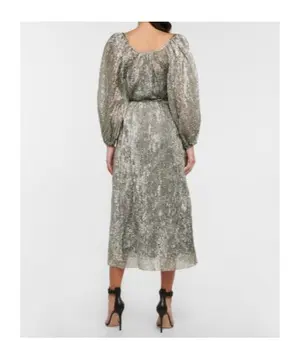 Tory Burch Lamé Midi Dress