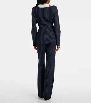 MUGLER Striped Casual Pants