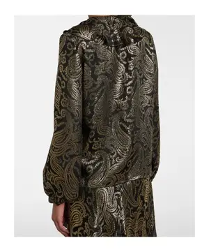 Etro Paisley Ruffled Silk-blend Blouse