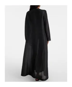 Tory Burch Pleated Linen And Silk Kaftan