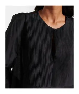 Tory Burch Pleated Linen And Silk Kaftan