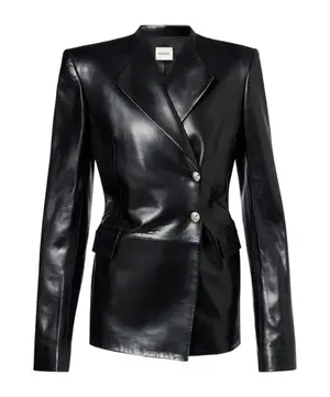 Khaite Elona Leather Jacket - Black