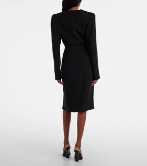 MUGLER Slit Detail Midi Skirt