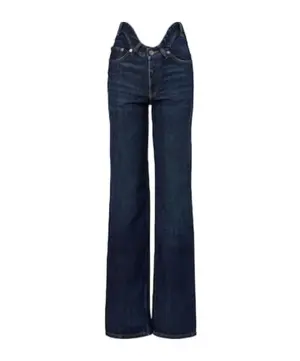 JEAN PAUL GAULTIER Curved Bootcut Jeans - Black
