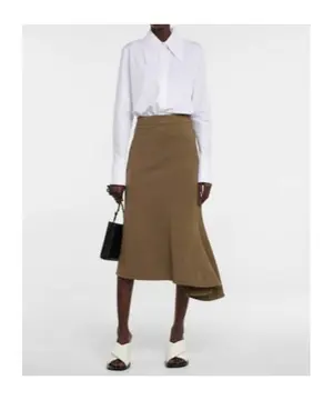 JIL SANDER Crêpe Midi Skirt