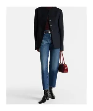 FRAME High-rise Straight Jeans