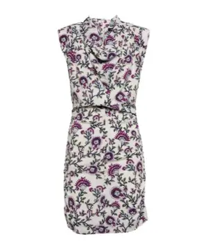 Isabel Marant Étoile Bemaya Floral Silk-blend Minidress - Gray