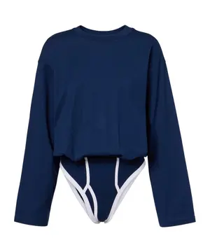 JEAN PAUL GAULTIER Cotton Bodysuit - Blue